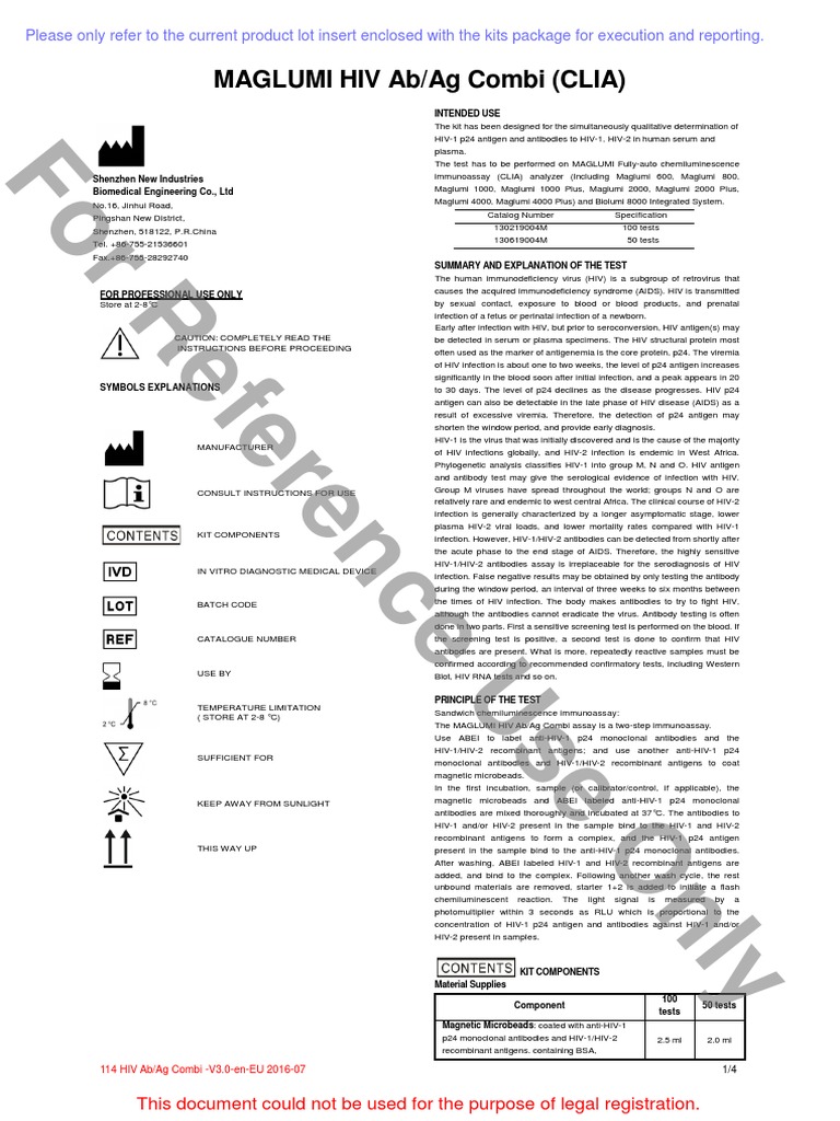 114 HIV Ab Ag Combi-V3.0-en-EU | PDF | Diagnosis Of Hiv/Aids | Hiv