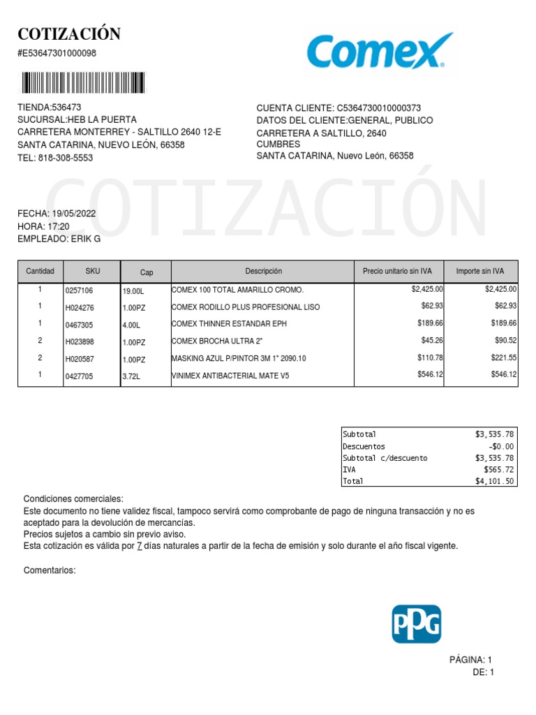 Docsolutions Cotizacion Comex 190522 | PDF