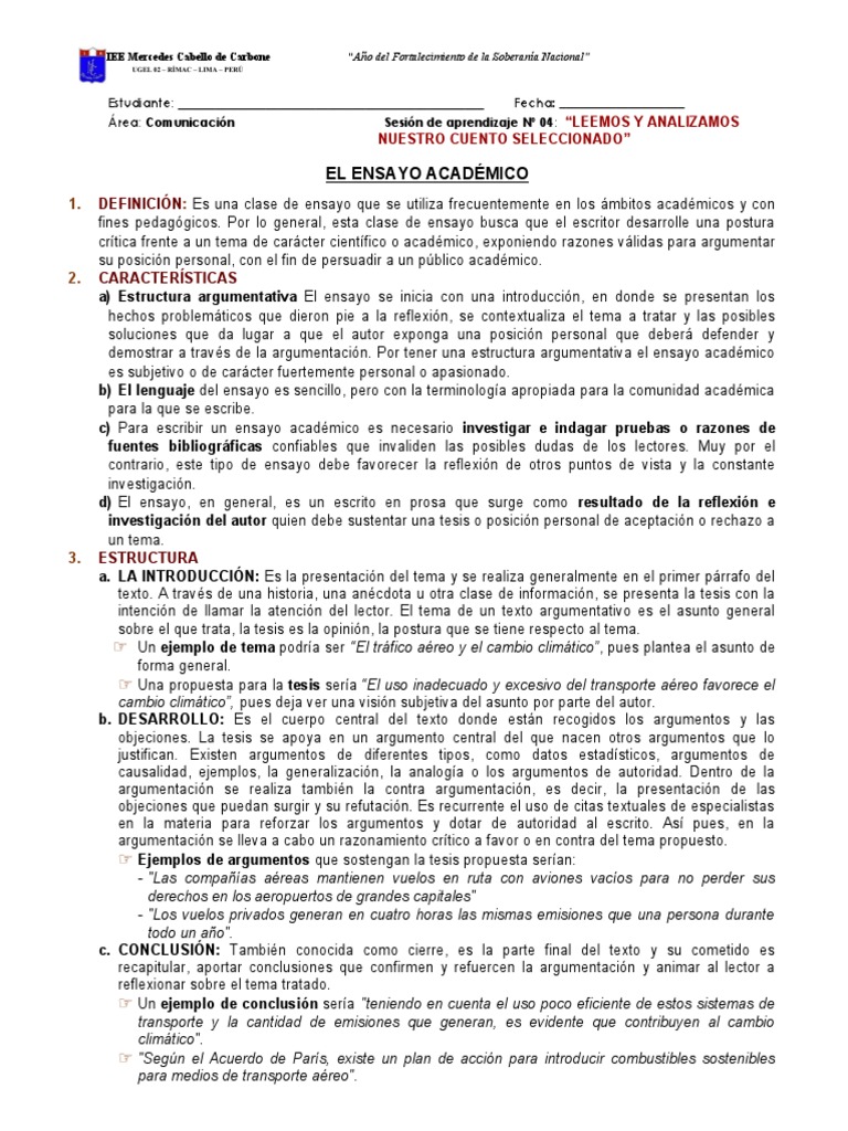 Guía Completa del Ensayo Académico | PDF | Ensayos