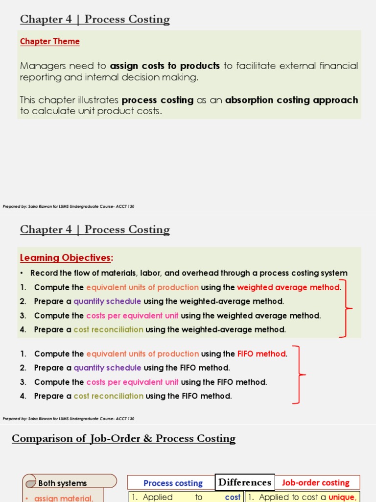 Chapter 4 - Process Costing | Download Free PDF | Pulp (Paper) | Inventory