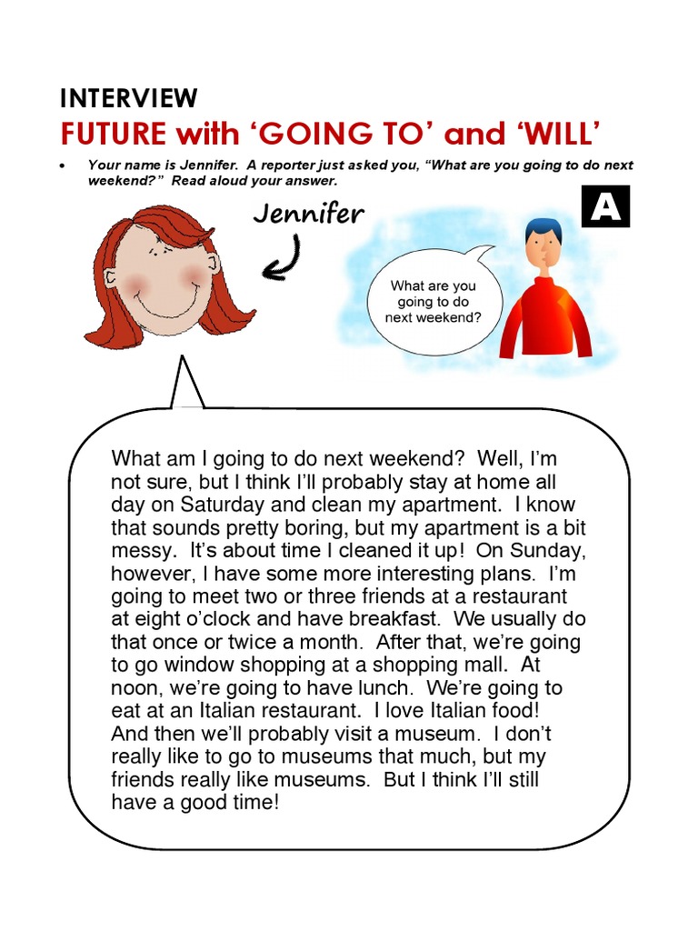 Future Tense - Reading & Writing Activity | PDF