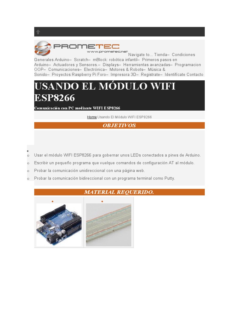 ESP8266 | PDF | Protocolo de Transferencia de Hipertexto | Redes