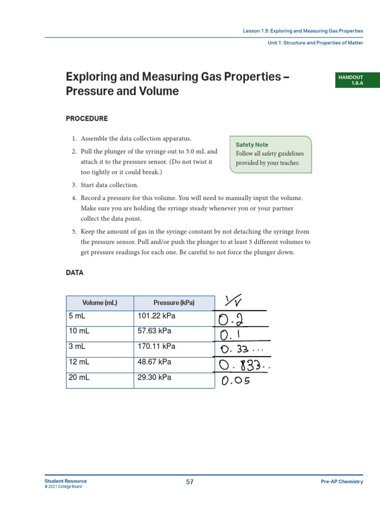 Chemistry Exploring and Measuring Gas Properties | PDF | Gases | Temperature