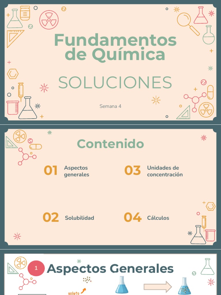 Fundamentos de Química: Solubilidad y Concentración | PDF ...