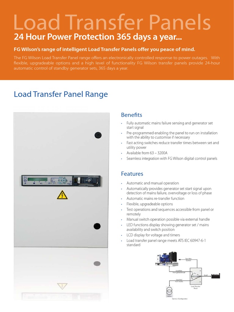Vekslerpanel Load Transfer Panel | PDF | Mains Electricity | Switch