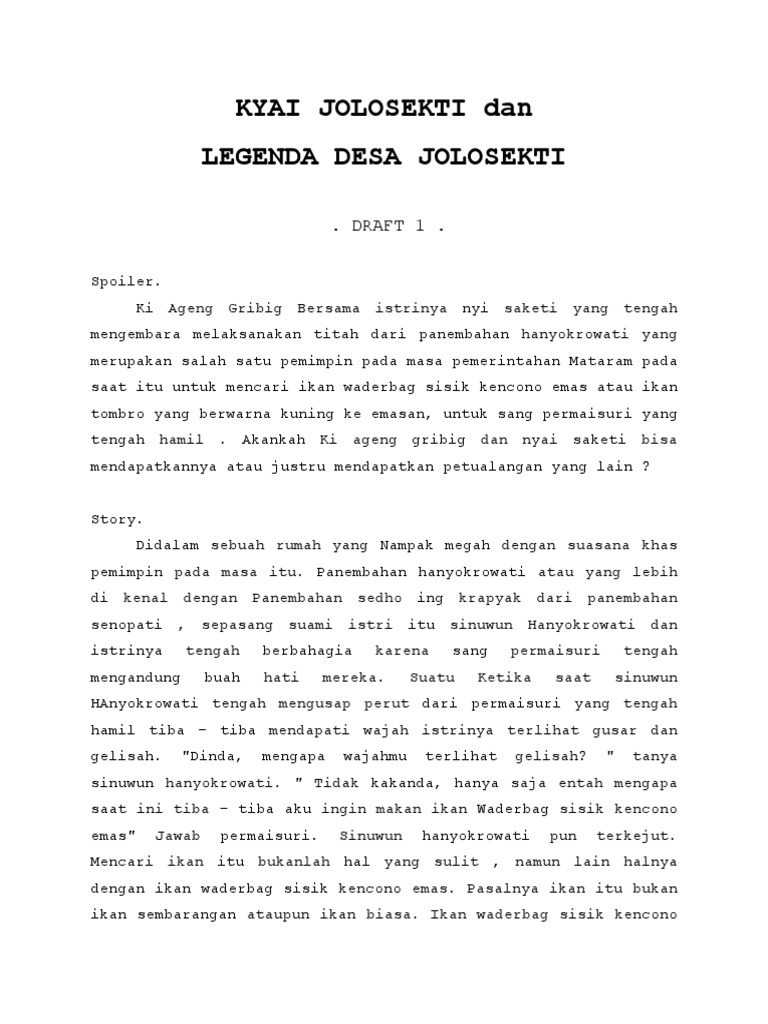 KYAI JOLOSEKTI Da1 | PDF