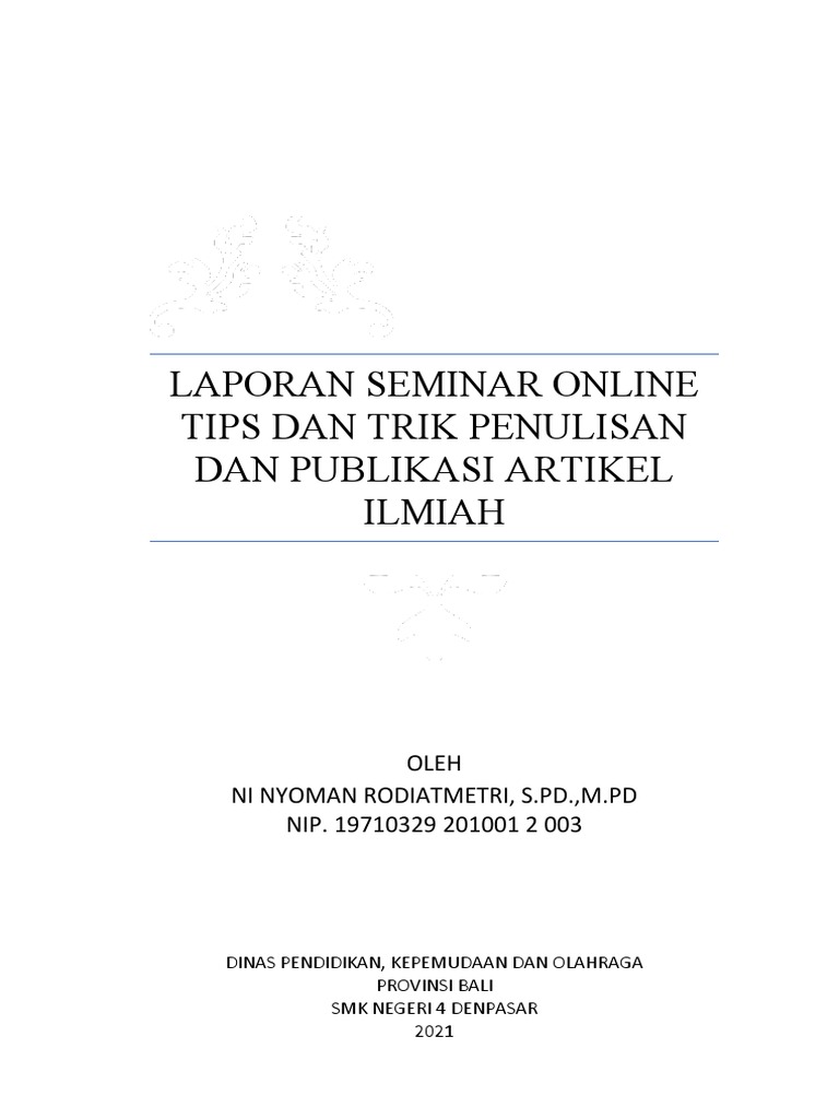 Laporan Seminar | PDF