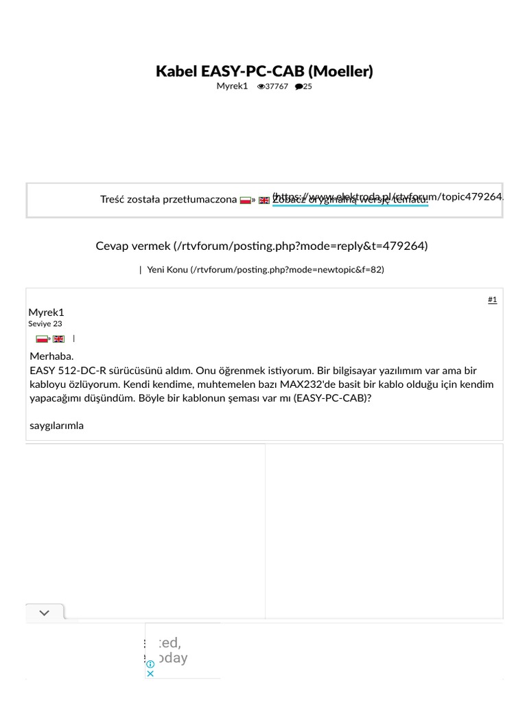 Kabel EASY-PC-CAB (Moeller) | PDF