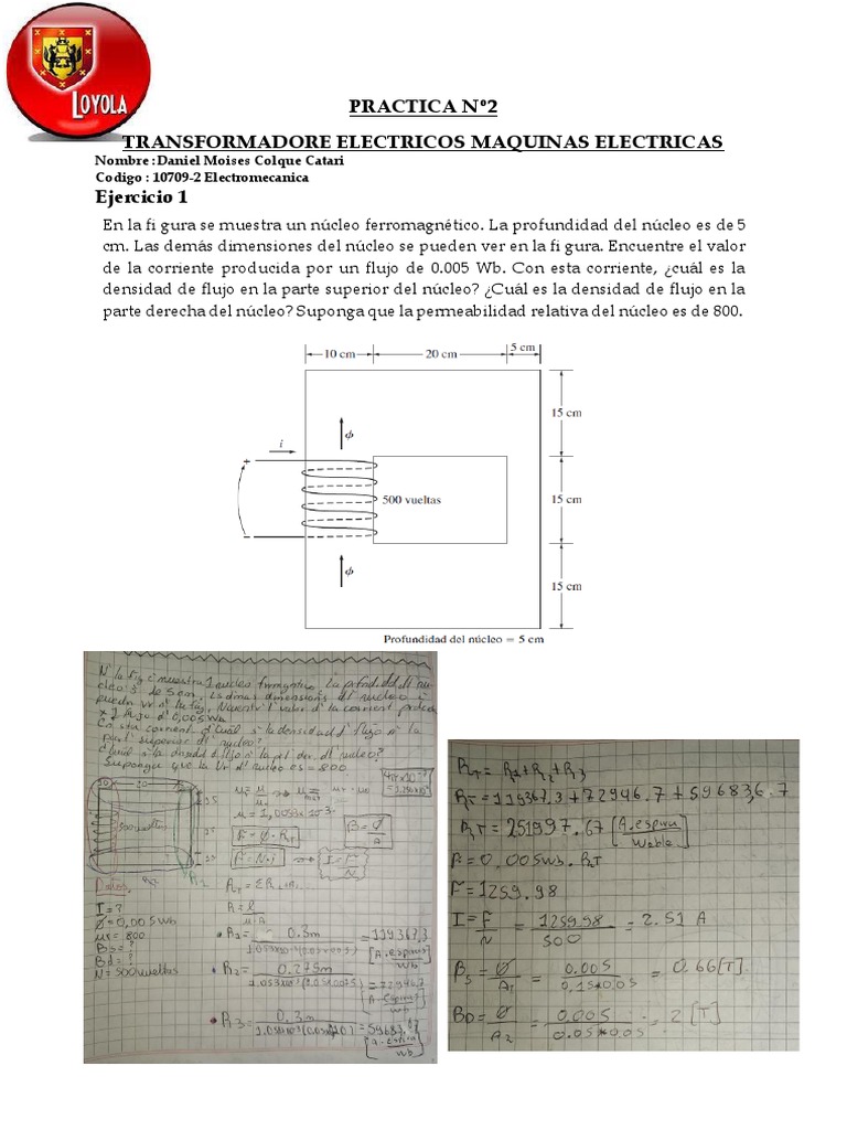 Transformadores Electricos Practica Resuelta | PDF