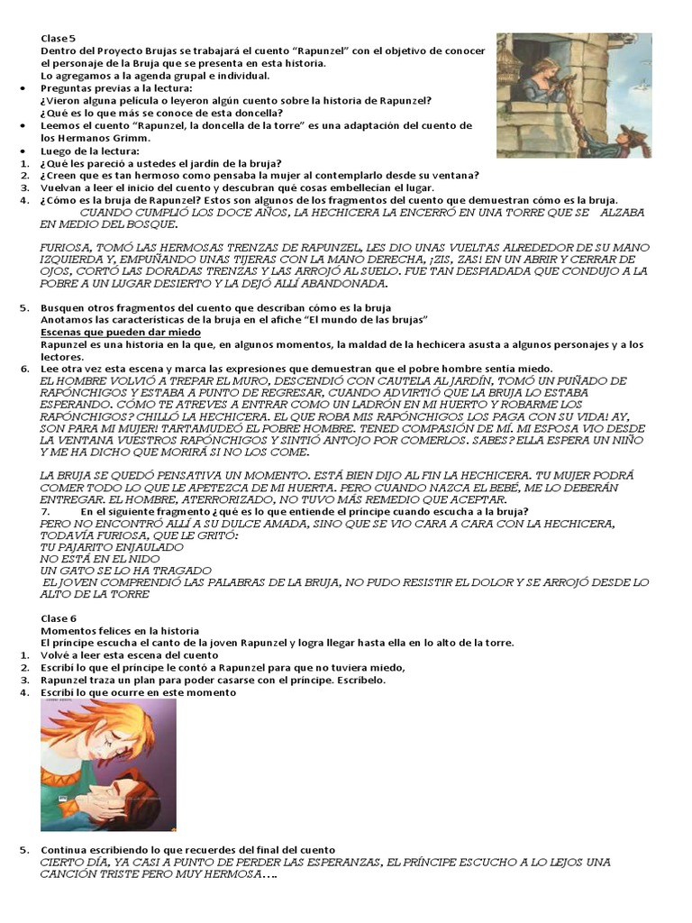 Proyecto Brujas Parte 2 | PDF | Rapunzel | Blanco como la nieve