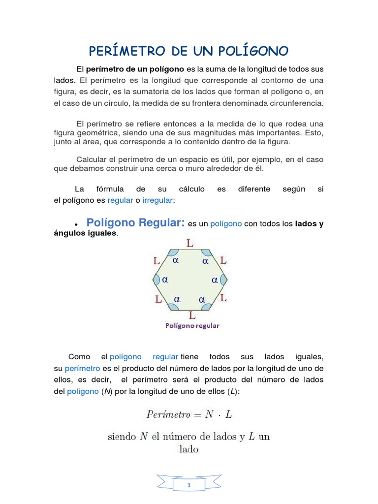 Cómo Calcular el Perímetro de Polígonos | PDF