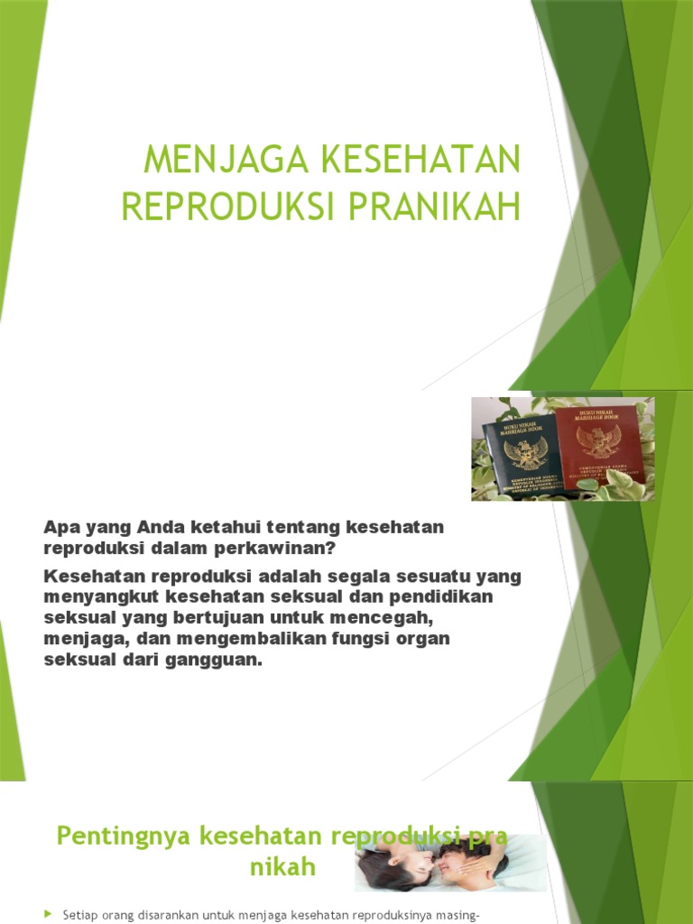 Menjaga Kesehatan Reproduksi Pranikah | PDF