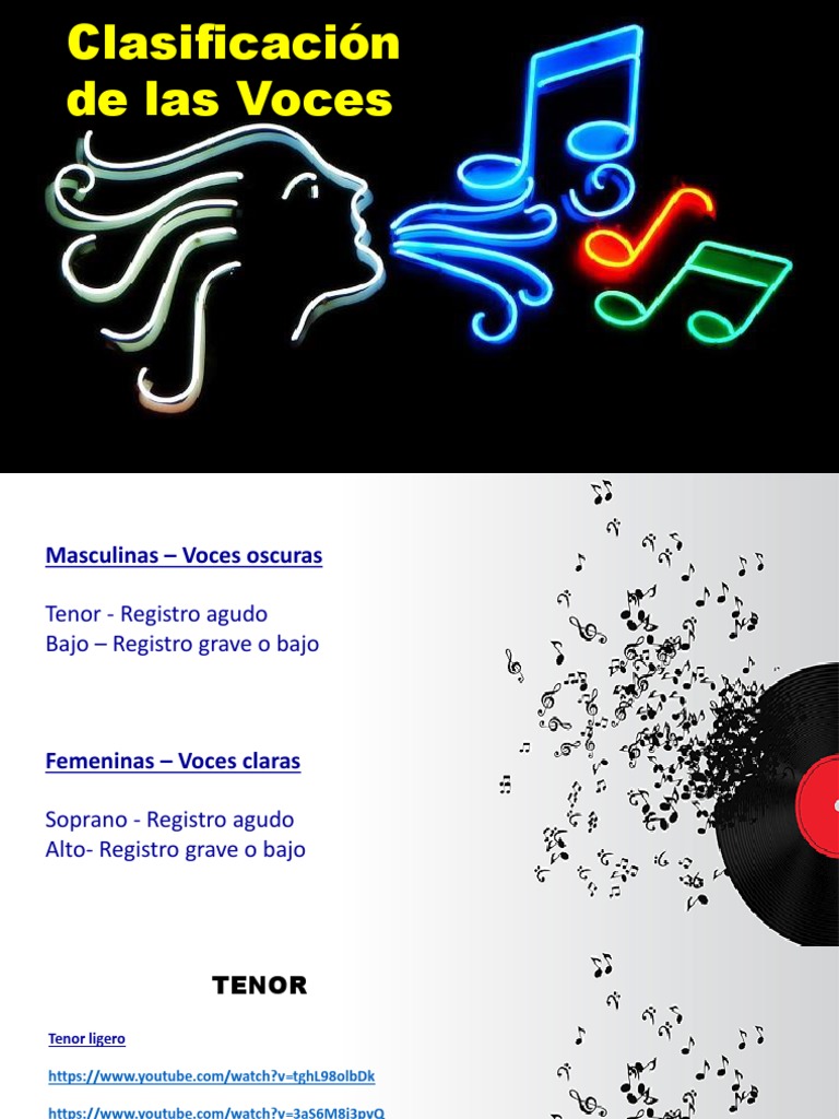 Clasificación de Las Voces | PDF