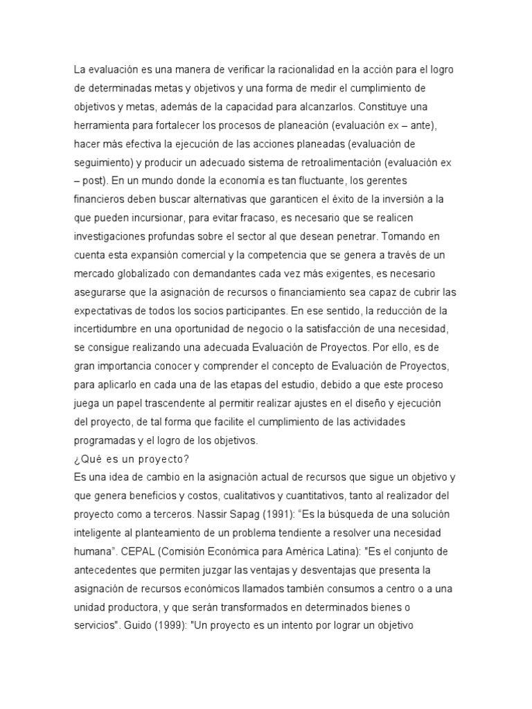 La Evaluación Es Una Manera de Verificar La Racionalidad en La Acción ... La Evaluación Es Una Manera de Verificar La Racionalidad en La Acción ...