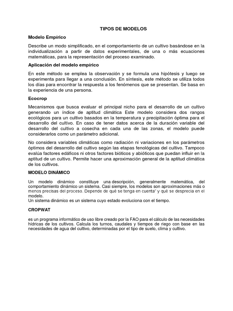 Tipos de Modelos | PDF | Science