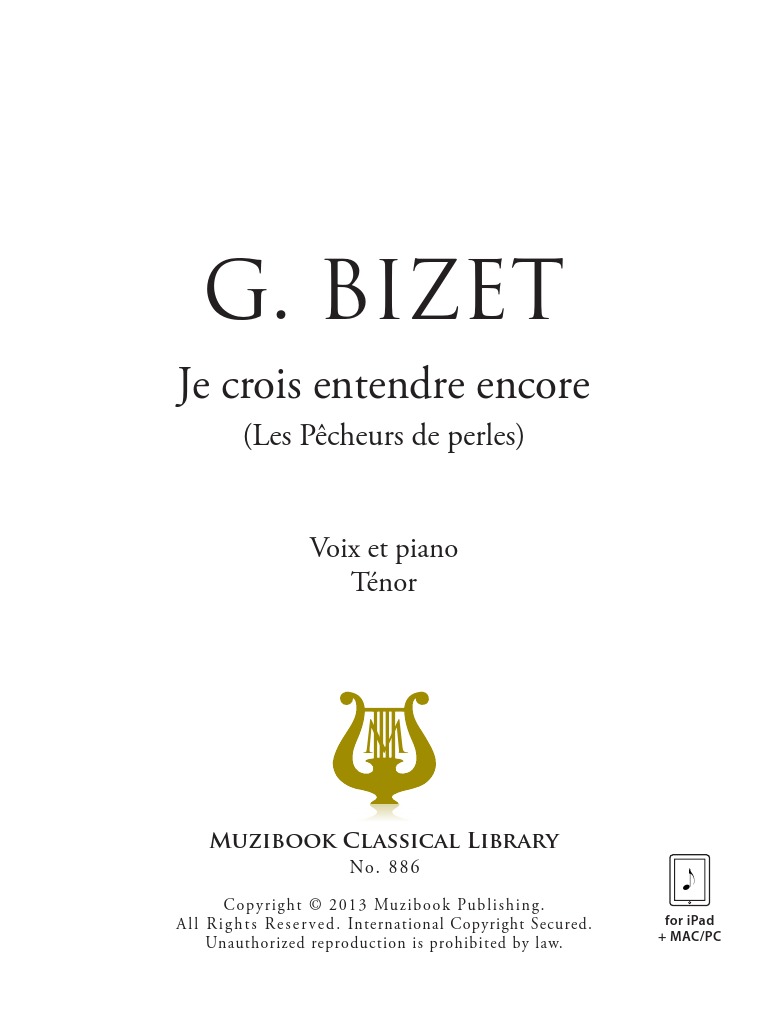 Je Crois Entendre Encore Ed1 v1 | PDF