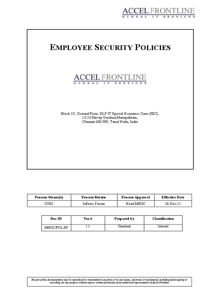 Employee Security Policies | PDF | Antivirus Software | Computer Virus