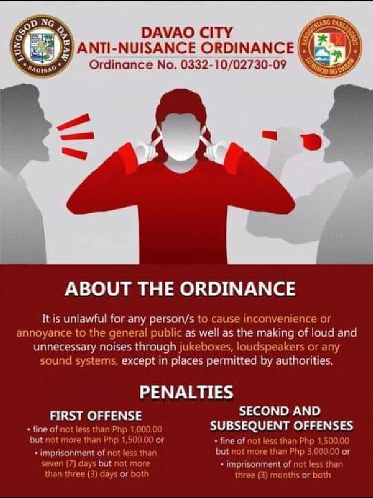 Anti-Nuisance Ordinance of Davao City | PDF