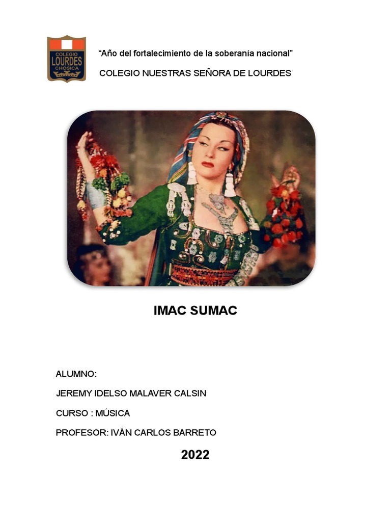 Biografia Imac Sumac | PDF | Las artes escénicas | Ópera