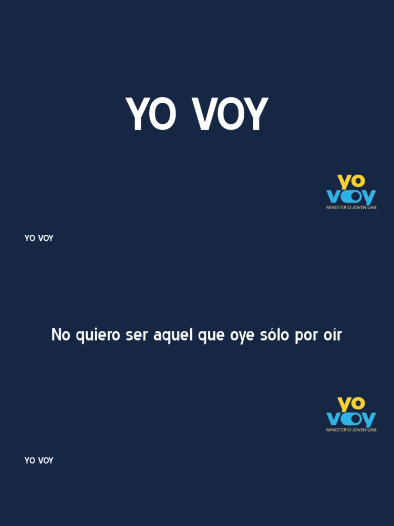 Letra en PPT - Yo Voy Ministerio Joven | PDF