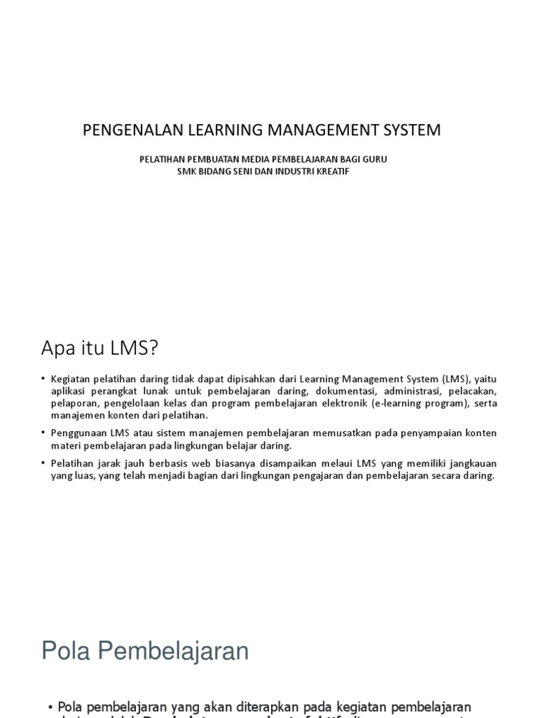Pengenalan Lms Ok | PDF