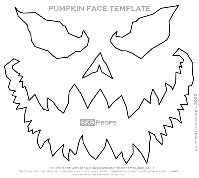 Pumpkin Face Template SKS Props | PDF
