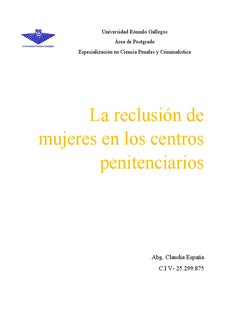 Reclusión Femenina en Venezuela: Desafíos | PDF | Prisión | Correcciones