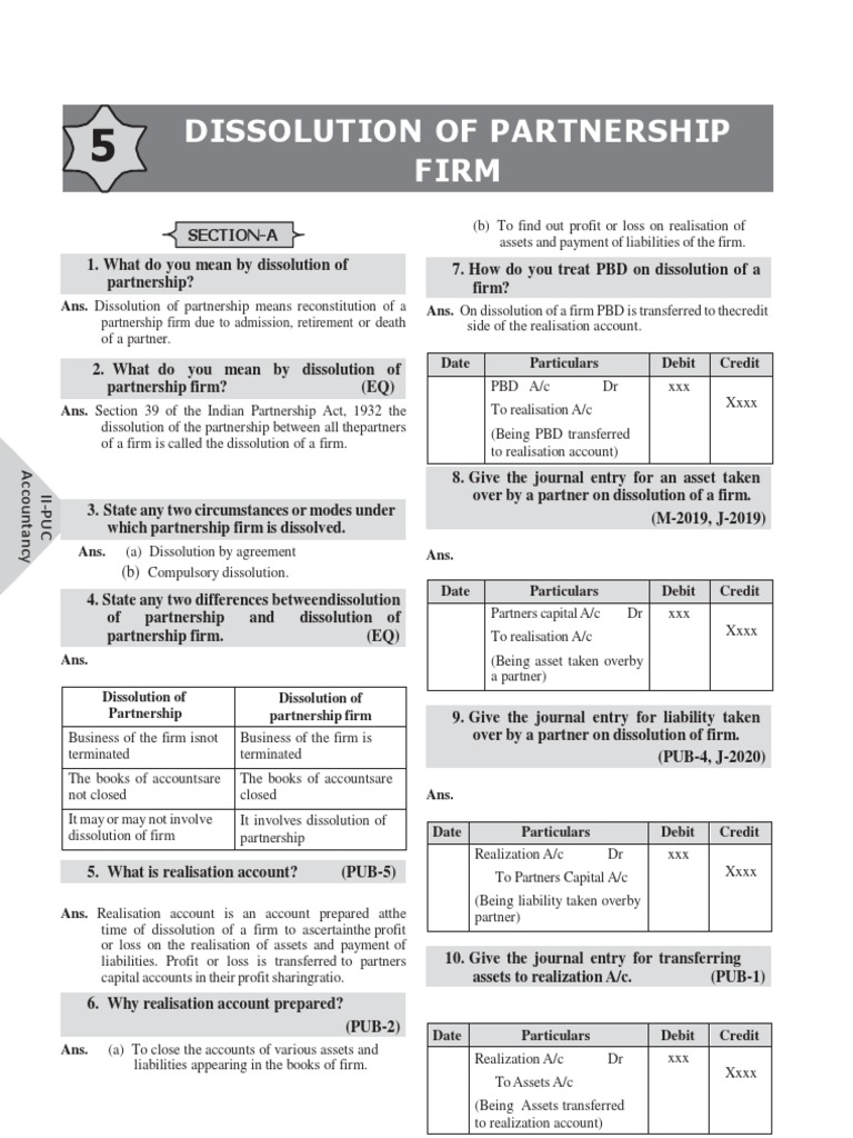Dissolution 1 7 | PDF | Debits And Credits | Book Value