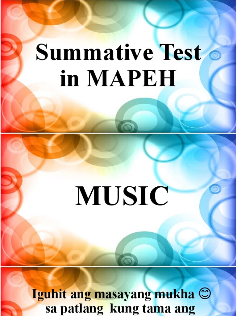 Summative Test in MAPEH | PDF