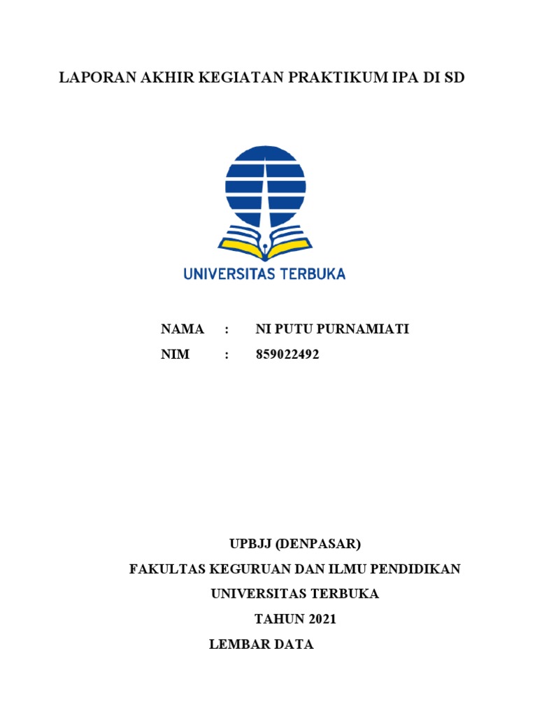 Cover Laporan Praktikum Ipa | PDF