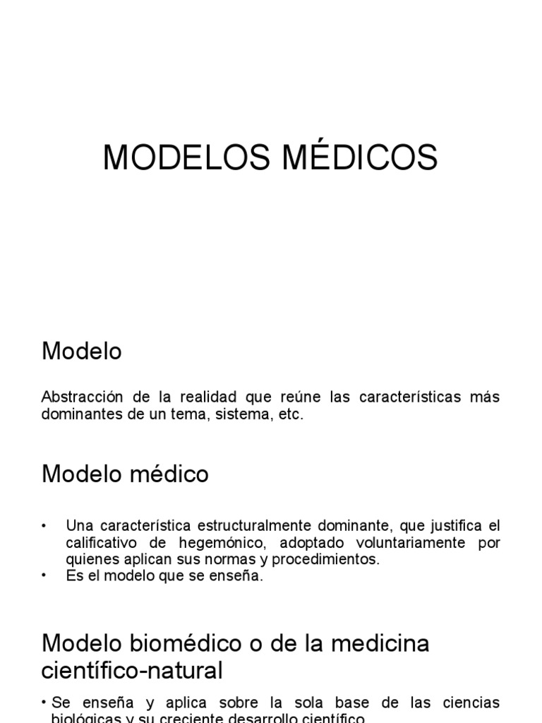 Modelos Médicos | PDF | Estrés (biología) | Medicina
