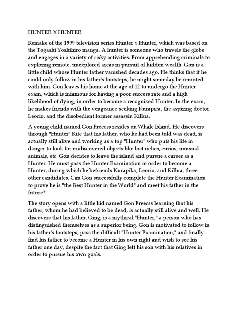 Hunter X Hunter | PDF