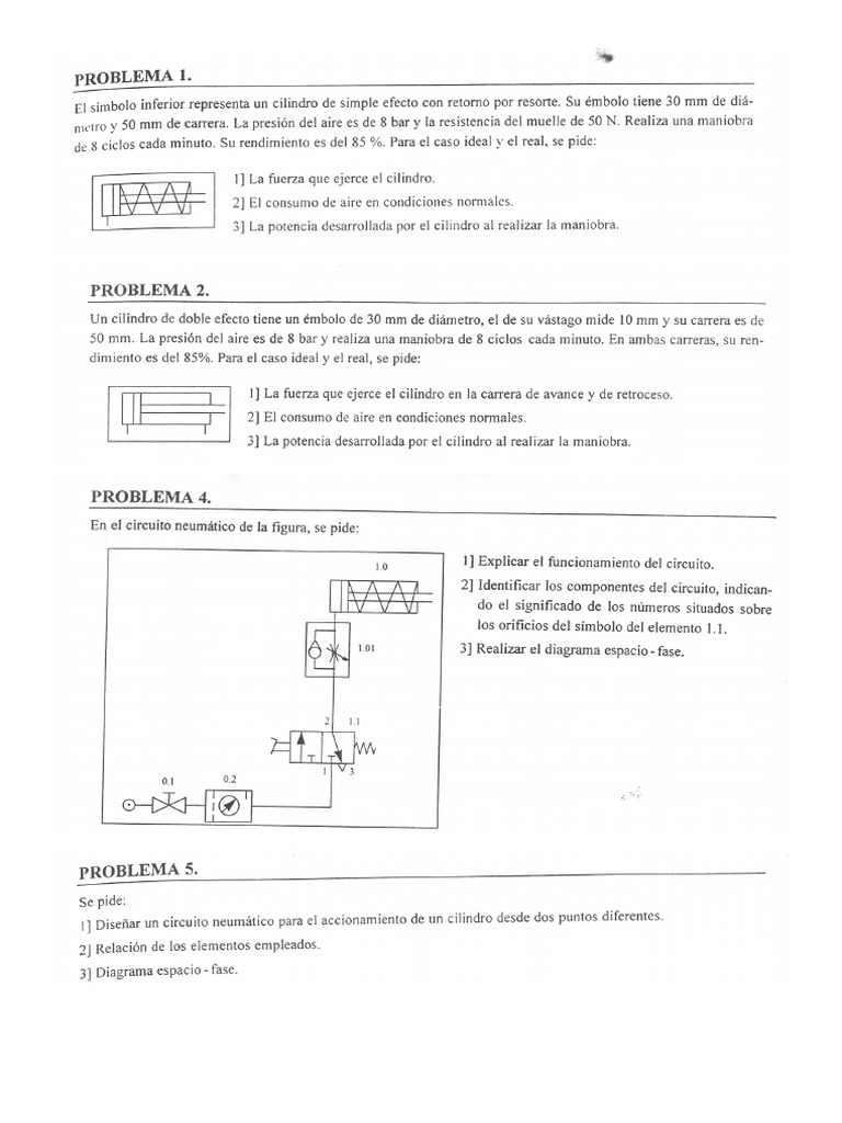Ejercicios Neumatica | PDF