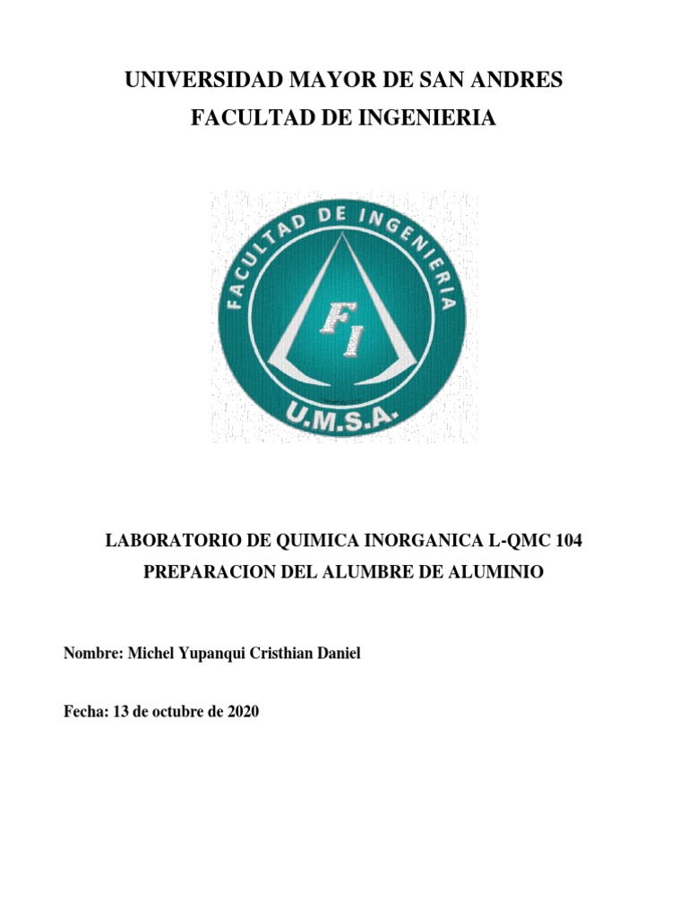 Alumbre | PDF | Sustancias químicas | Ciencias fisicas
