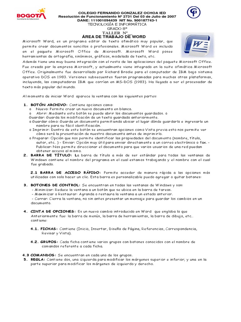 Taller Introduccion A Word (Entorno) | PDF | Microsoft Word | Microsoft ... Taller Introduccion A Word (Entorno) | PDF | Microsoft Word | Microsoft ...
