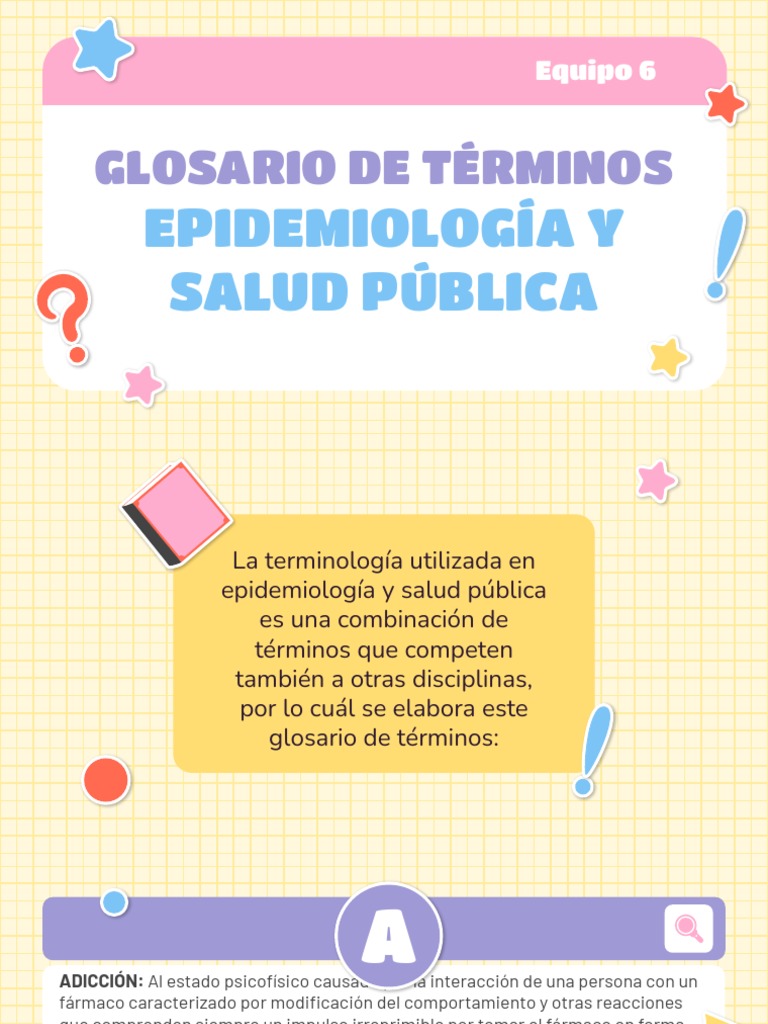 Glosario de Términos Epidemiológicos | PDF | Epidemiología | Población