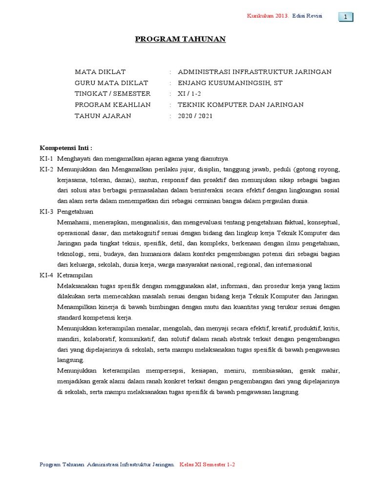 Prota TLJ - Xii | PDF