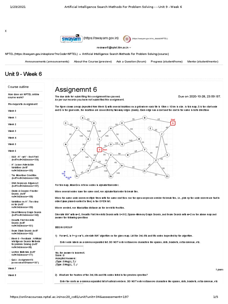 Noc20 Cs81 Assignment 01 Week 06 | PDF | Computational Complexity ...