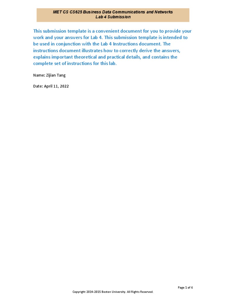 Zijian Tang Lab4 Submission | PDF | Computer Engineering | Telecommunications