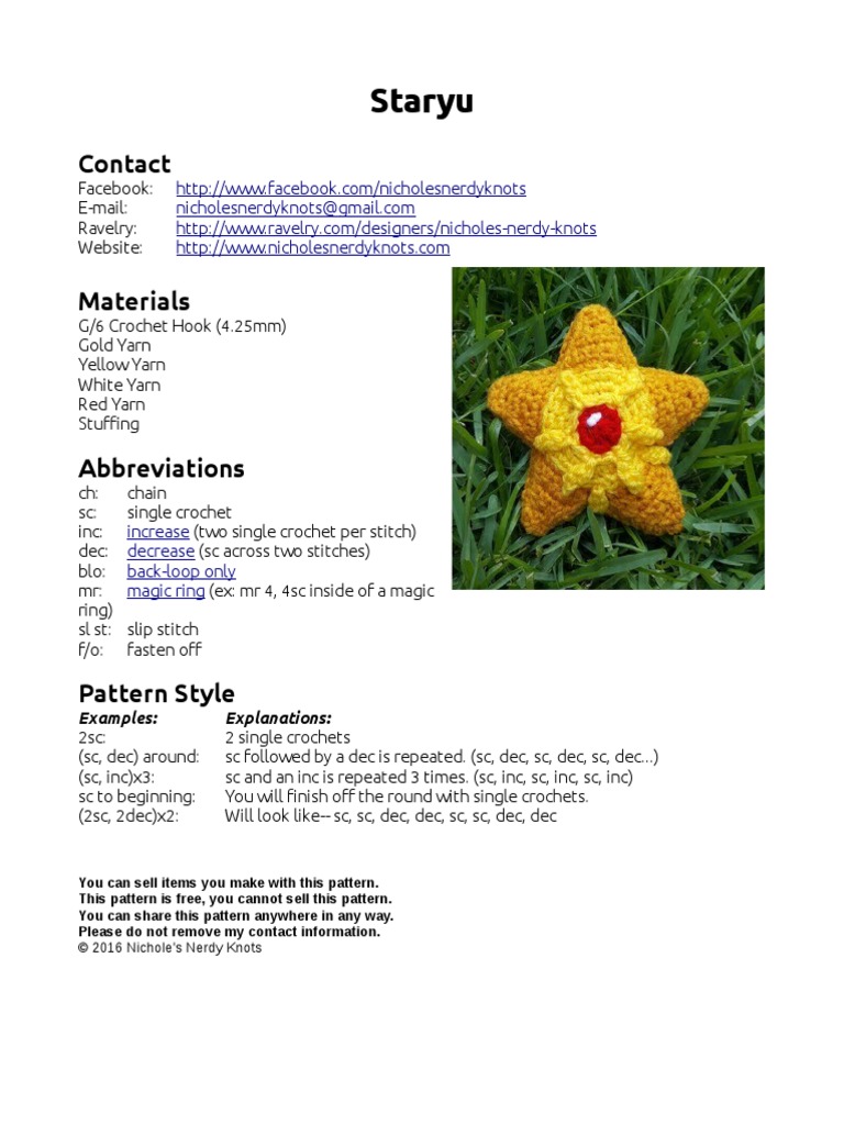 Staryu | Download Free PDF | Crochet | Clothing