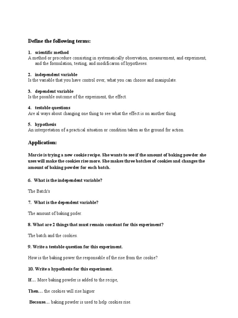 Scientific Method Worksheet 10th Grade Biology | PDF | Experiment ...