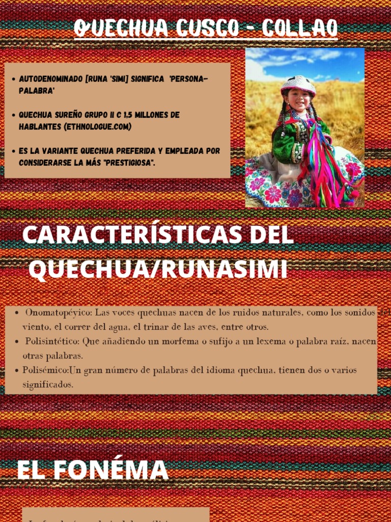 Características Del Quechua | PDF | Lingüística | Comunicación humana