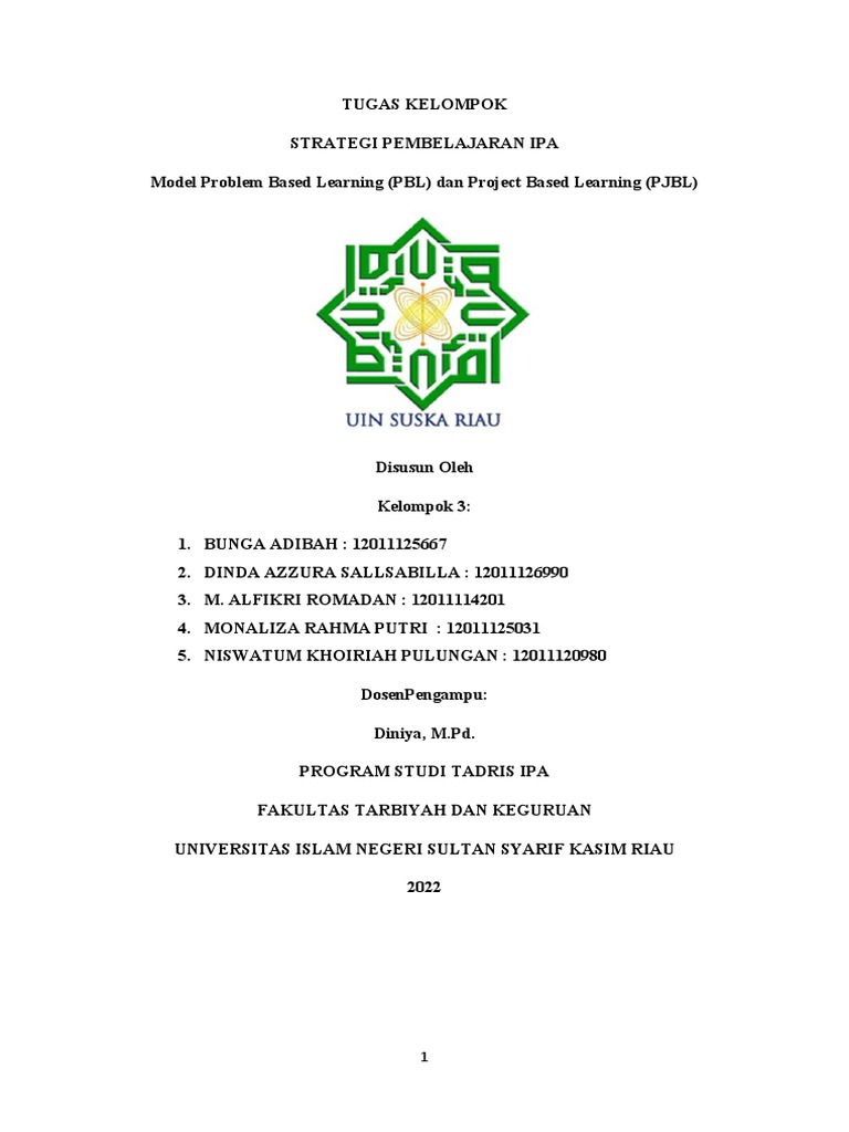 Kelompok 3 Strategi Pembelajaran Ipa | PDF