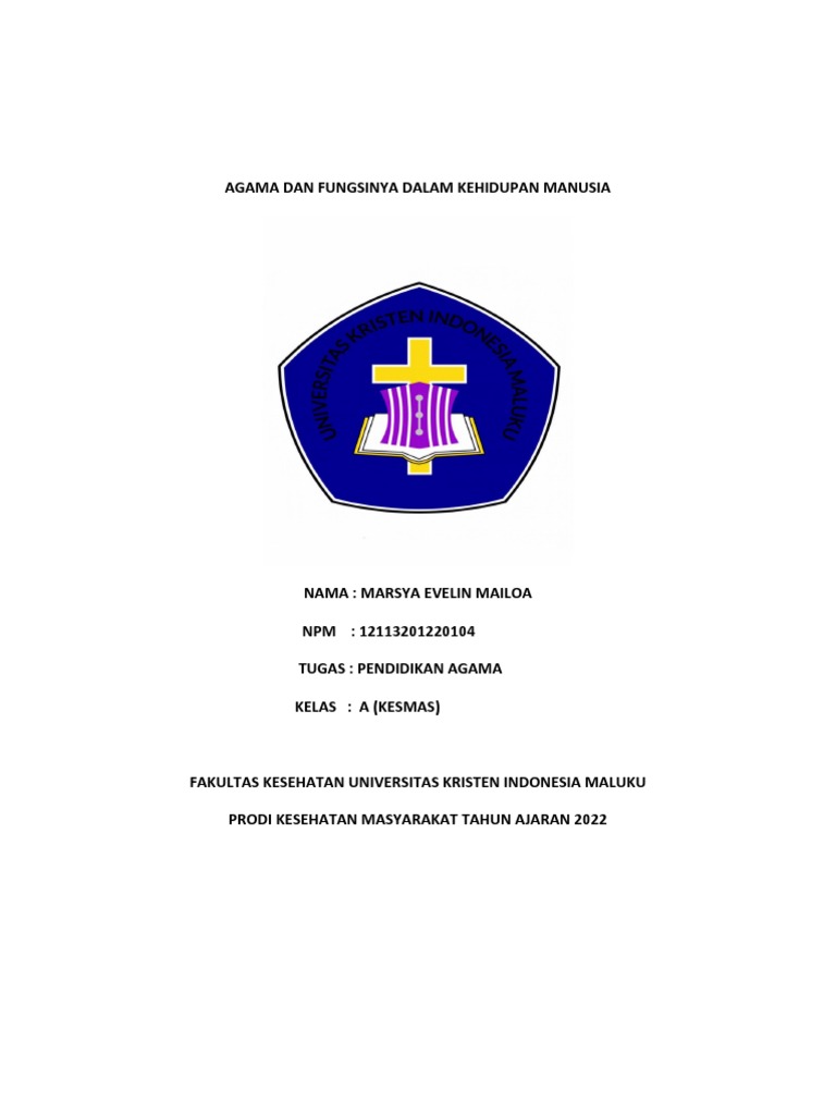 Fungsi Agama Dalam Kehidupan Pdf 