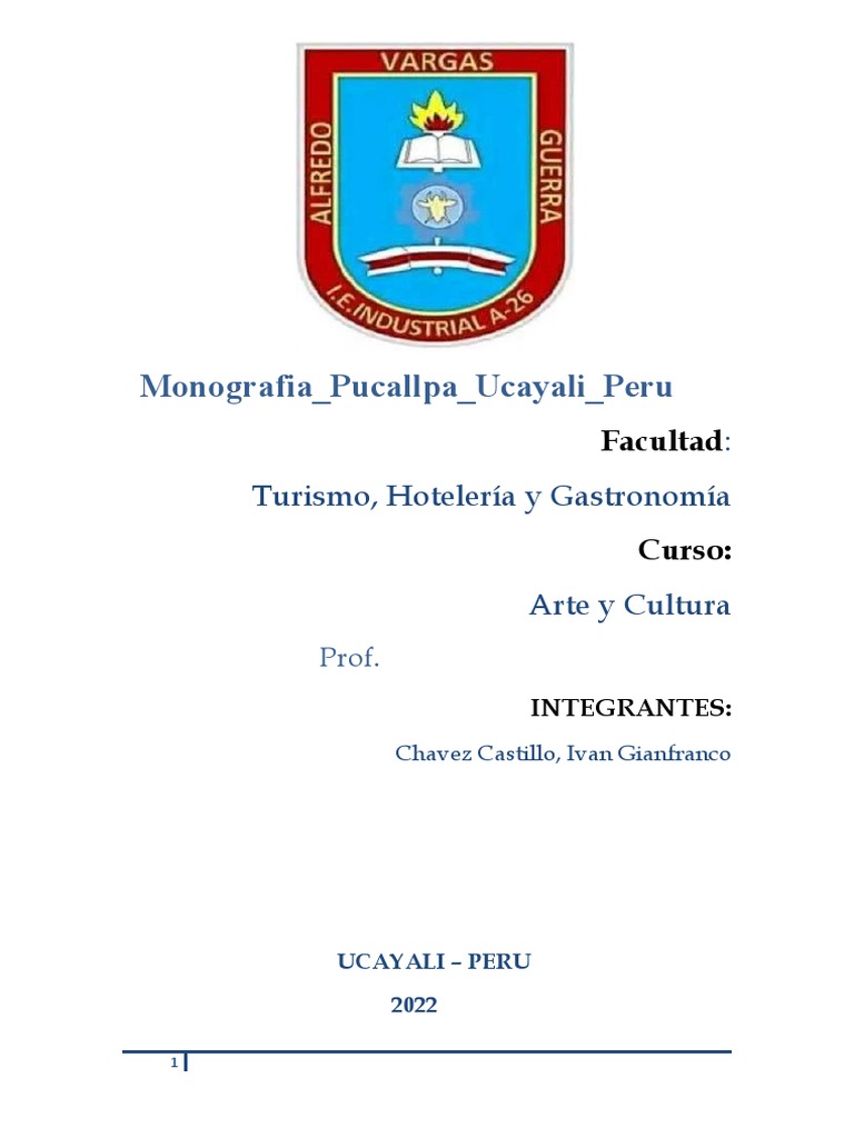 Monografia de Ucayali Arte | PDF