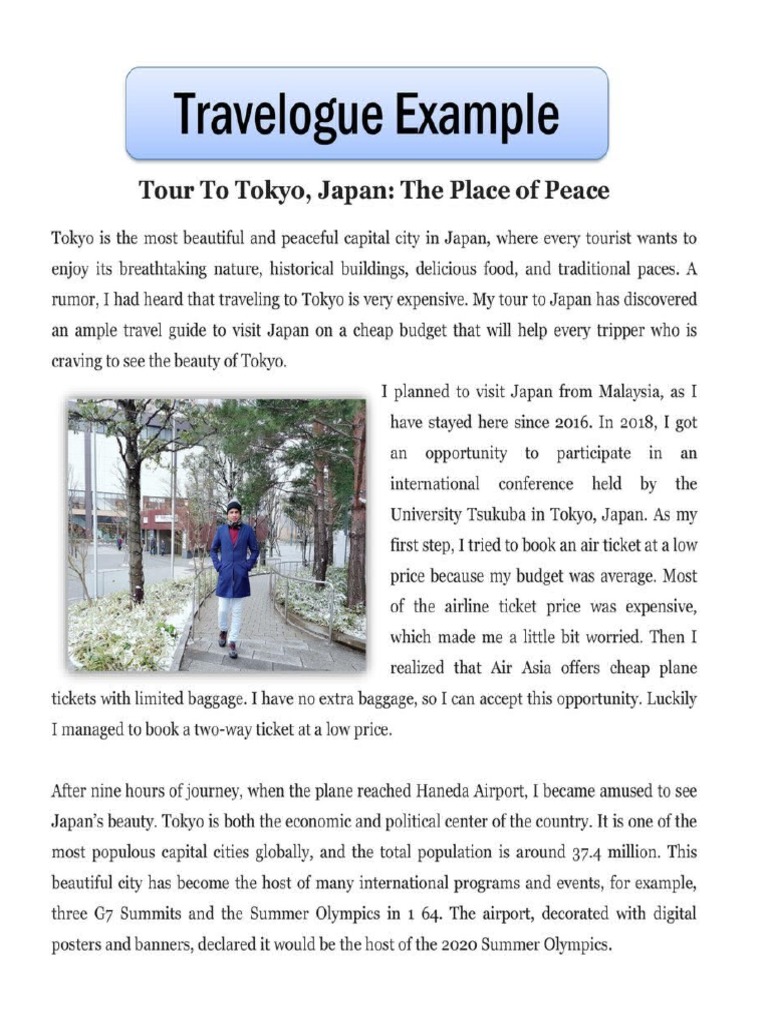 Travelogue Example | PDF