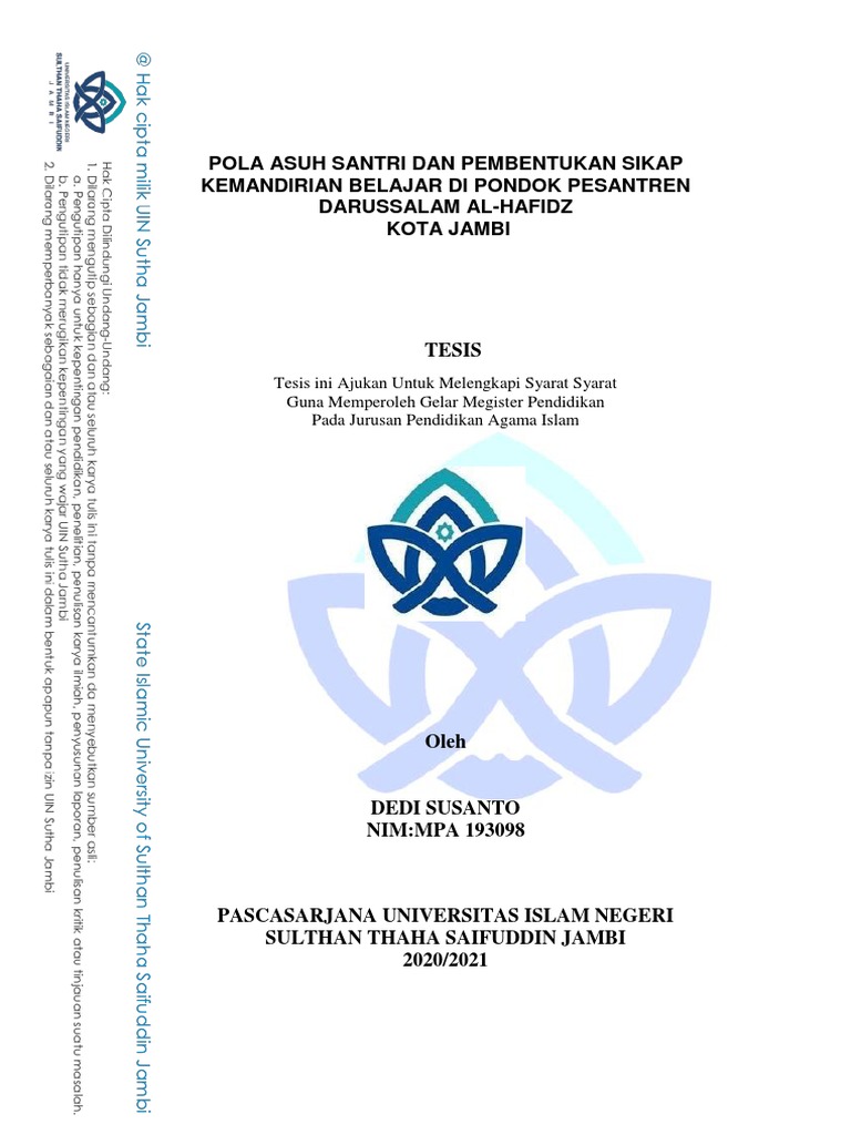 Tesis - Dedi Susanto - Mpa.193098 | PDF | Karier & Perkembangan