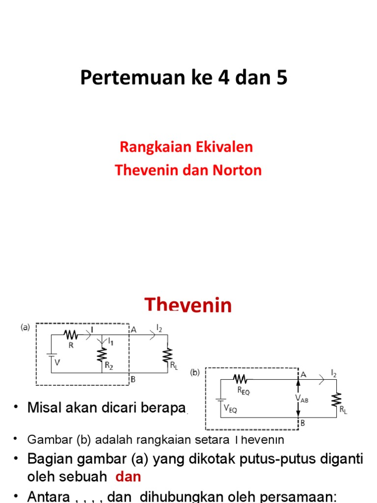 Pertemuan 4 Rangkaian Ekivalen Thevenin | PDF