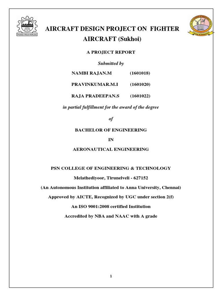 Aircraft Design Project On Fighter Aircraft Sukhoi | PDF | Flight ...