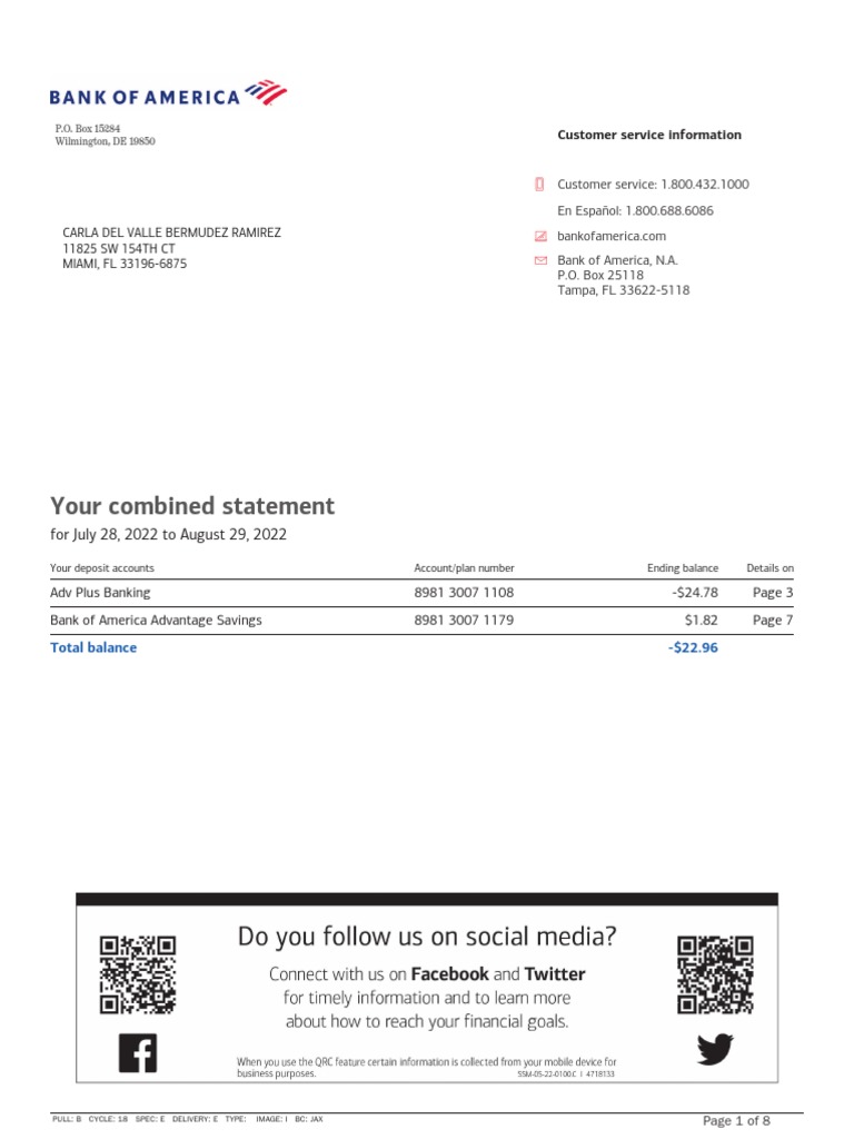 Estmt - 2022 08 29 | PDF | Overdraft | Fee